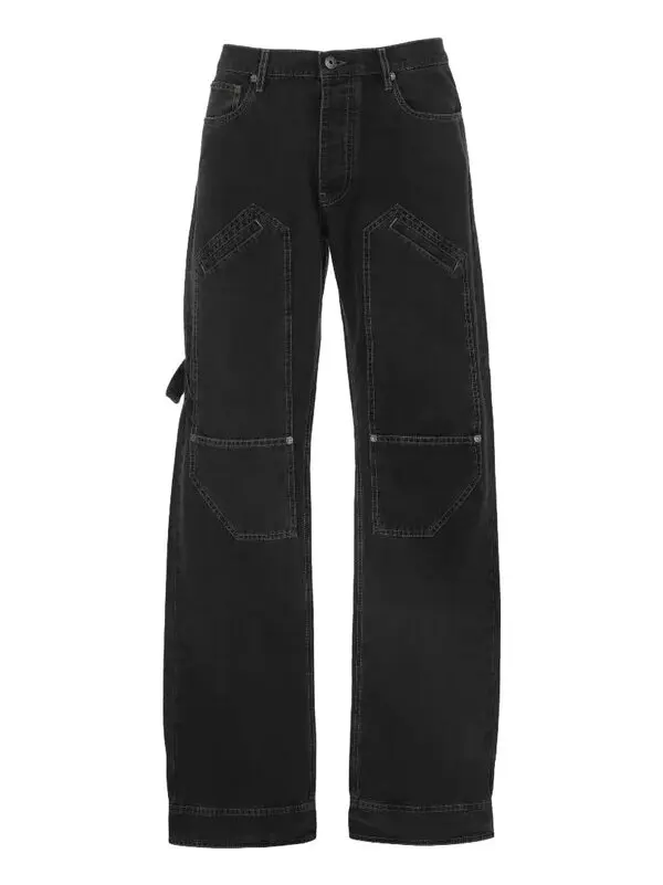 Off-White Panelled Carpenter Jeans - Black