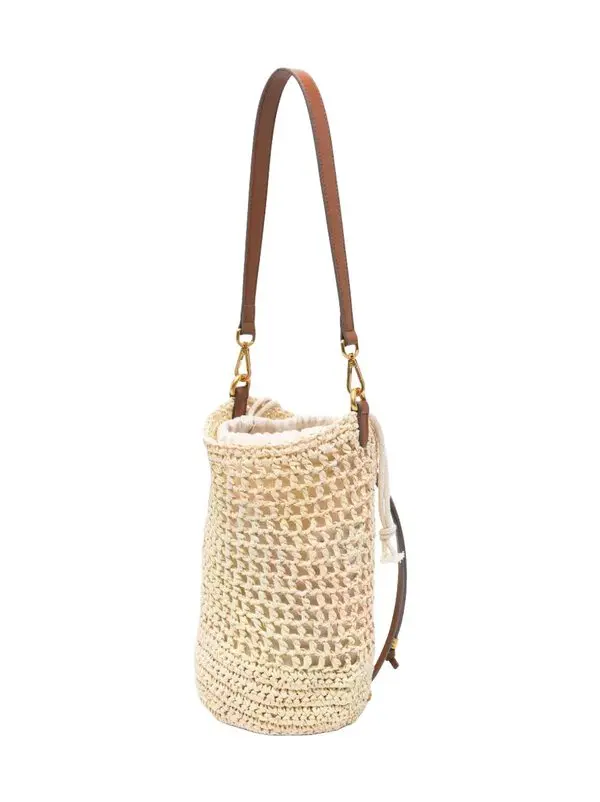 GIANNI CHIARINI Straw Weave Shoulder Bag - Neutrals