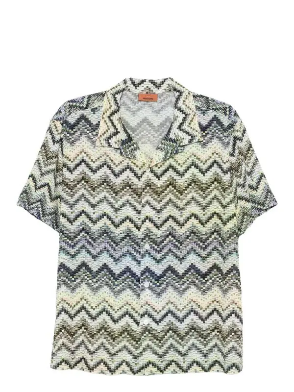 Missoni Zigzag-print Short-sleeve Shirt - Neutrals