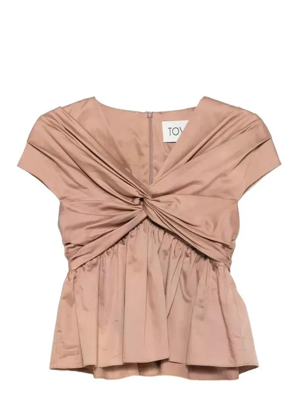 Tove Ruhi Twisted-detail Top - Neutrals