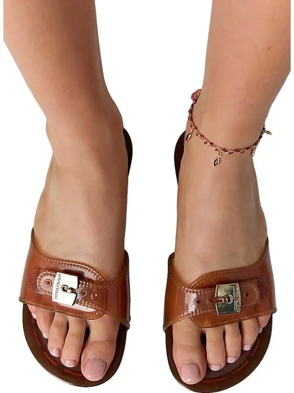 Melissa X Scholl Pescura Jelly Slide Sandals - Clear Brown