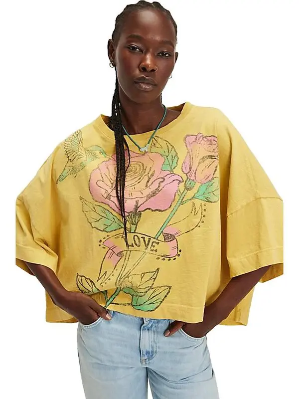 Free People East West Love Tee - Yellow