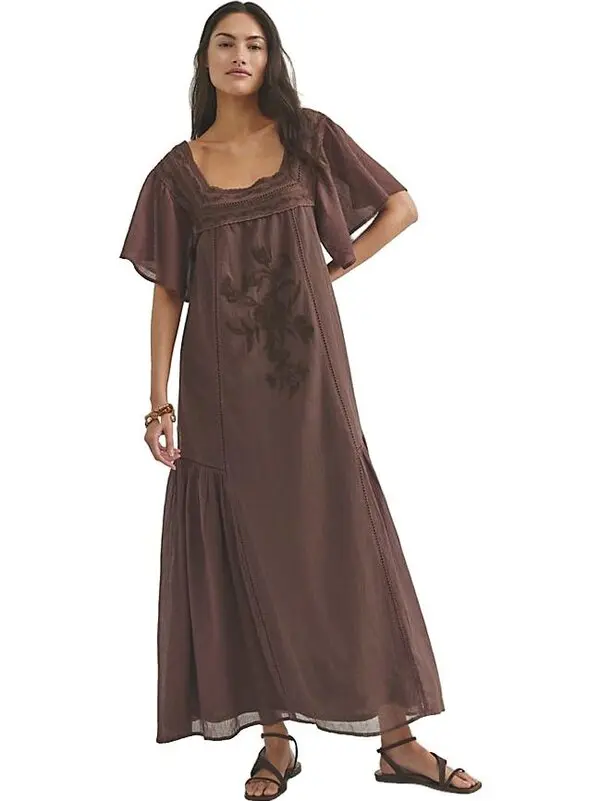 Free People Forever Free Maxi Dress - Mochaccino