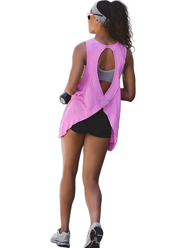 Free People My Time Tunic Tank With Cutout Back - Candy Pink