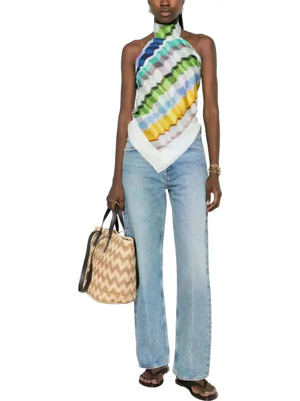 AGOLDE Pressed-crease Wide-leg Jeans - Blue