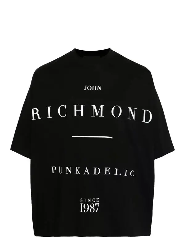 John Richmond Logo-print Cotton T-shirt - Black