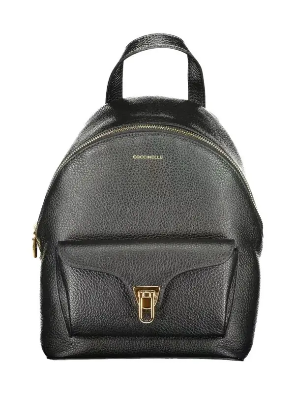 COCCINELLE Pebbled Leather Backpack - Black