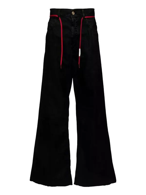 Marni Drawstring Flared Trousers - Black