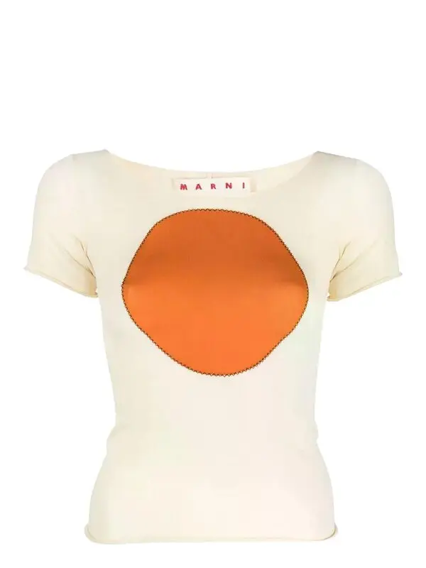 Marni Contrast Patch T-shirt - Neutrals