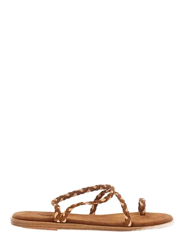 ANCIENT GREEK SANDALS Braided Suede Sandals - Brown