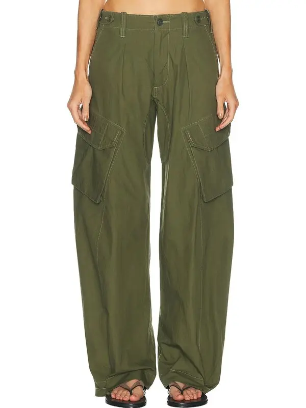 R13 Barrel Cargo Pant - Green