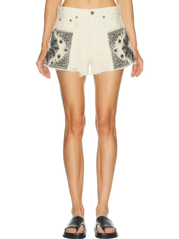 R13 X-boyfriend Short - White