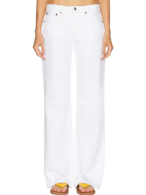 R13 Effie Straight Leg Jeans - Aerin White