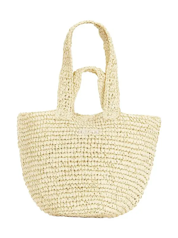 SKIMS Raffia Mini Tote Bag - Natural