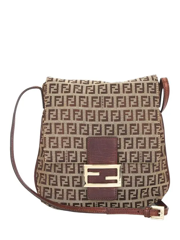 Fendi Zucchino Crossbody Bag - Beige