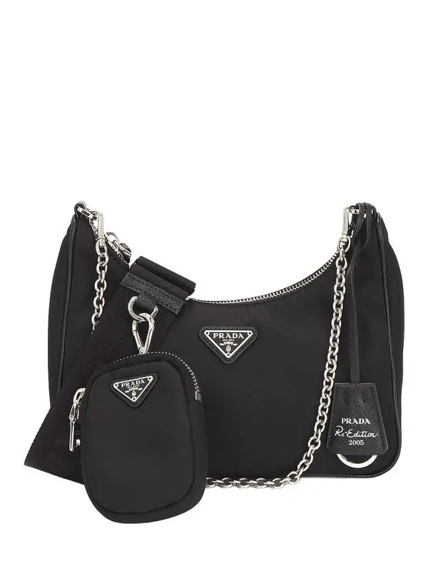 Prada Re-edition 2005 Re-nylon Shoulder Bag - Black