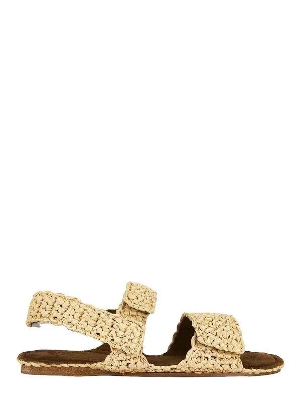 Khaite Boden Raffia Flat - Natural