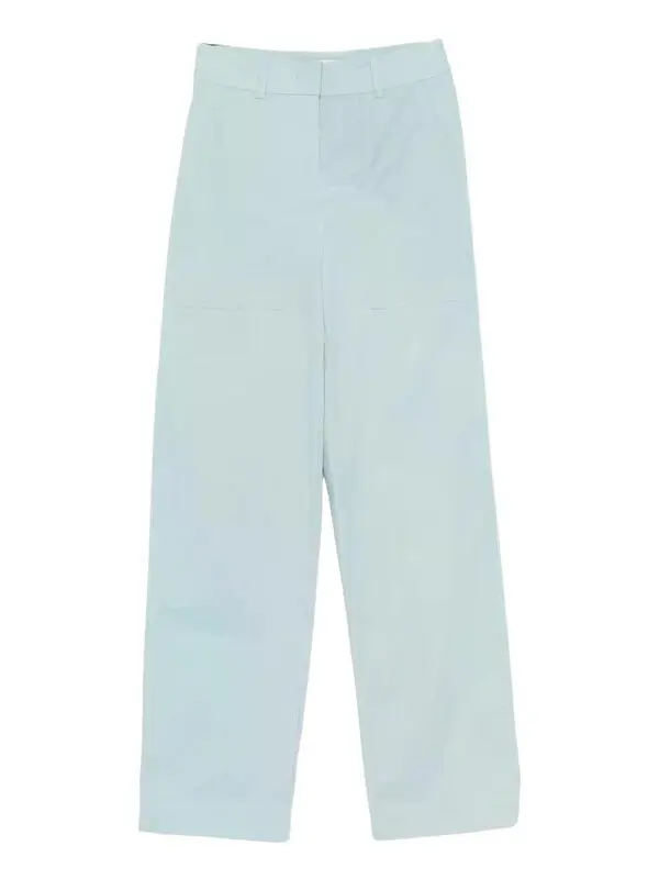 JOSEPH Patch-pocket Straight-leg Trousers - Blue