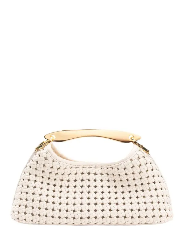 ELLEME Mini Boomerang Woven Leather Bag - Ivory
