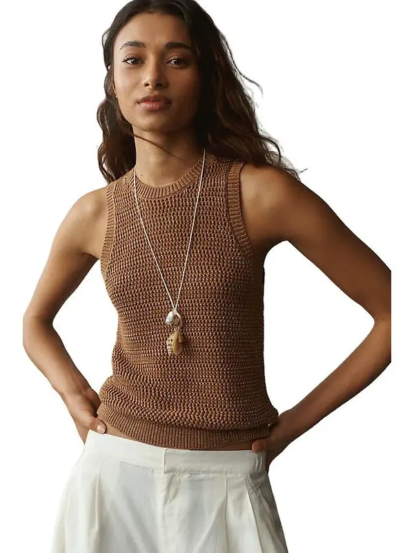 Sanctuary Natural Slate Halter Tank - Brown Metallic