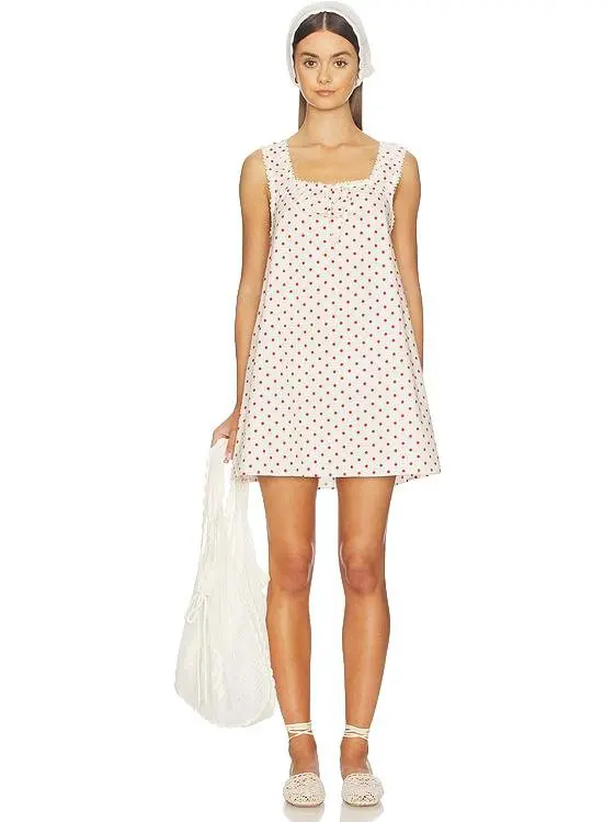 WeWoreWhat Baby Doll Dress - Ivory,red