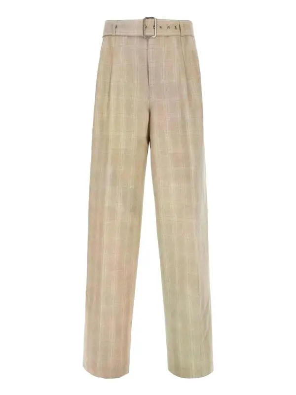 Iceberg Belted Check-pattern Trousers - Neutrals