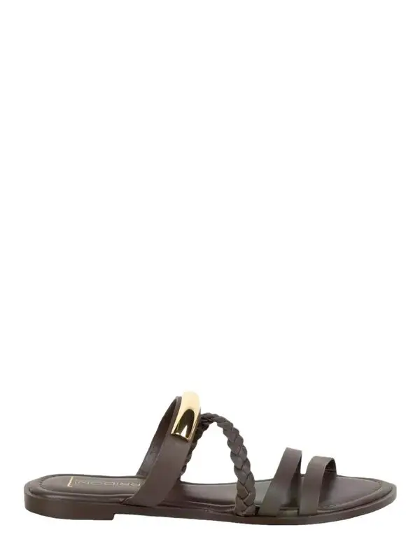 SPAZIO CORRIDONI 1 Braided Metal-detail Sandals - Brown