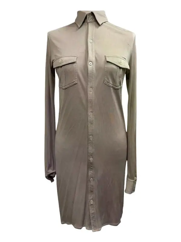 Balenciaga Beige Silk Shirt Dress - Neutrals