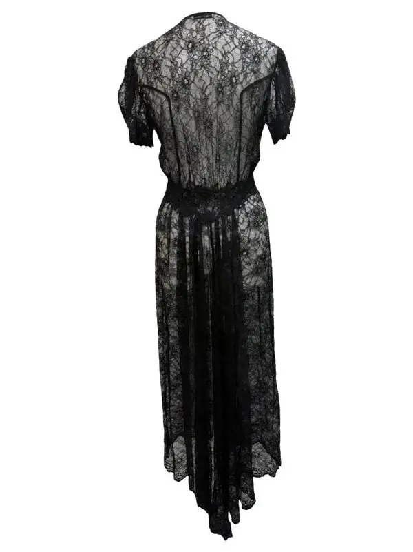 Rabanne Lace Button-down Dress - Black