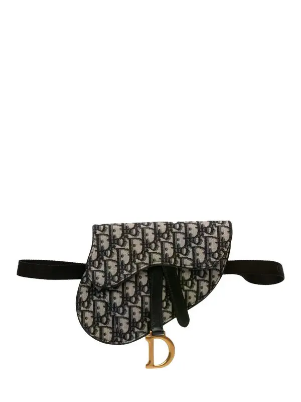 Dior Oblique Canvas Saddle Belt Bag - Blue