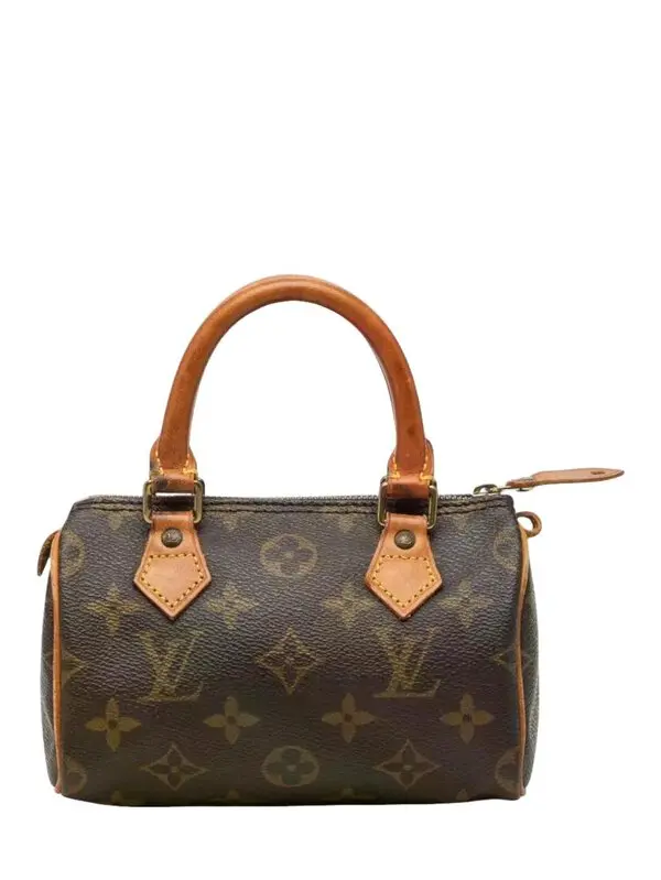LOUIS VUITTON Monogram Mini Speedy Hl Satchel - Brown