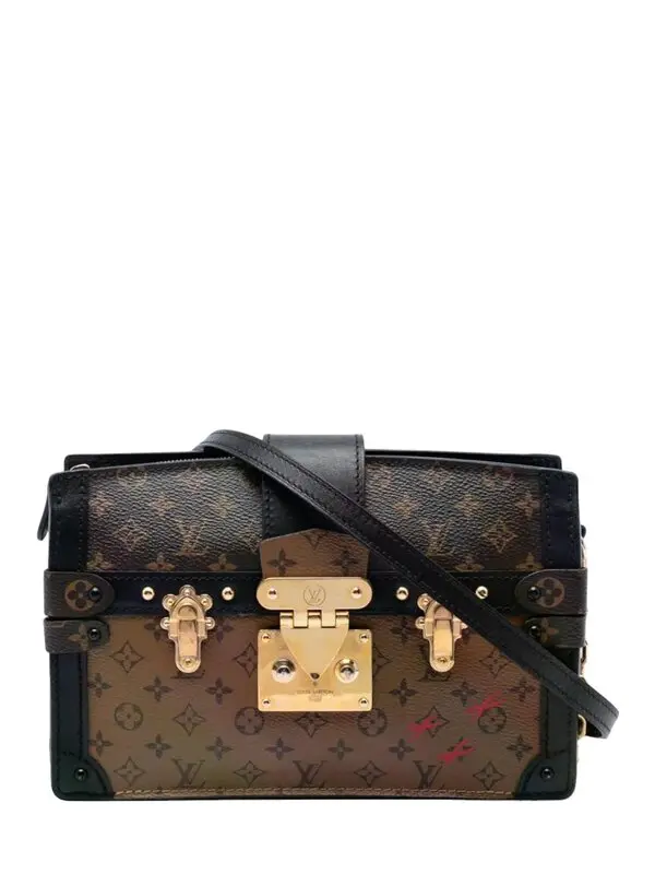 LOUIS VUITTON Monogram Reverse Trunk Clutch Crossbody Bag - Brown