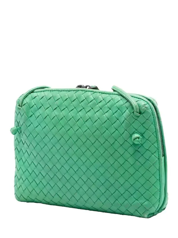 Bottega Veneta Nappa Intrecciato Nodini Crossbody Bag - Green