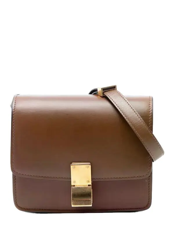 Celine Small Calfskin Classic Box Crossbody Bag - Brown
