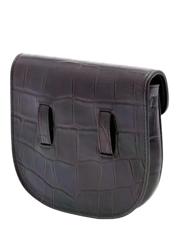 Celine Mini Embossed Calfskin Symmetrical Crossbody Bag - Brown