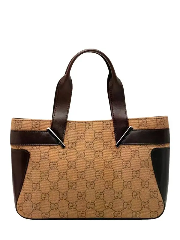Gucci Gg Denim Handbag - Brown
