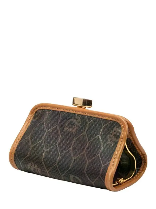 Dior Honeycomb Coated Canvas Coin Pouch - Black