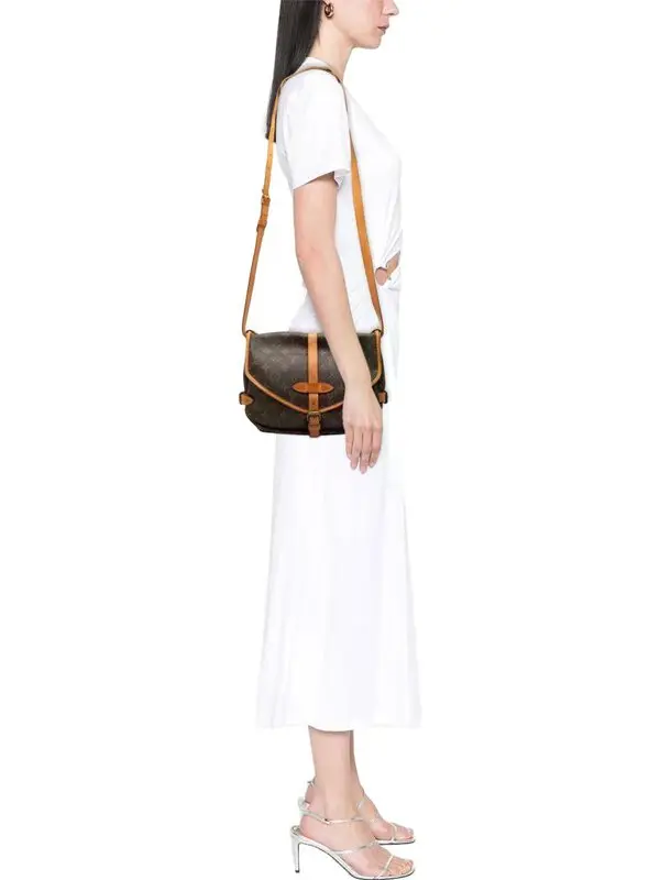 LOUIS VUITTON Monogram Saumur 30 Crossbody Bag - Brown