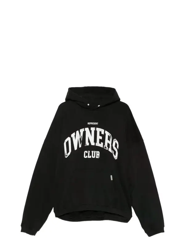 REPRESENT Owners Logo-print Hoodie - Black