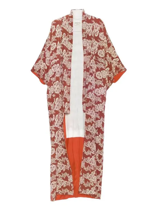A.N.G.E.L.O. VINTAGE CULT 1990s Floral Print Kimono - Brown