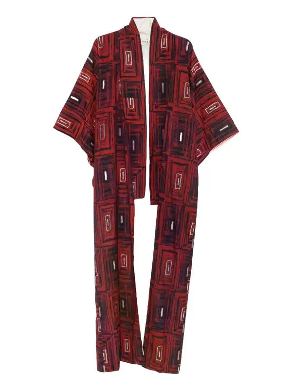 A.N.G.E.L.O. VINTAGE CULT 1990s Geometric Print Kimono - Red