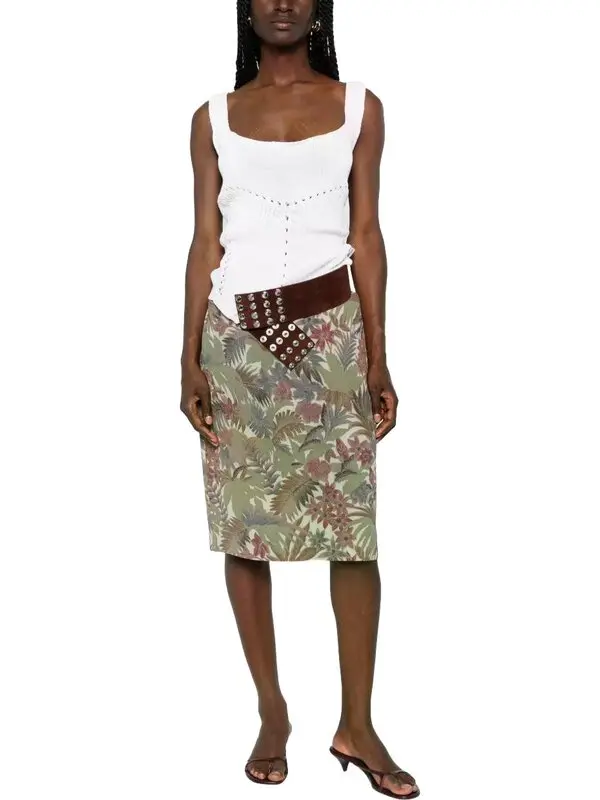 Versace Pointelle-knit Top - Brown