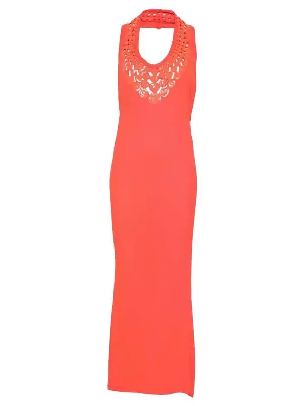 JEAN PAUL GAULTIER 2000s Sequin Embellished Maxi Dress - Red