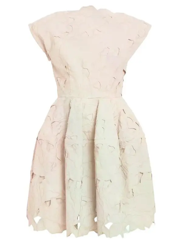 Erdem Short Sleeve Mini Dress With Cut-out Detailing - Pink