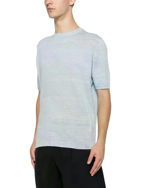 FILIPPO DE LAURENTIIS Fine-knit Short-sleeve T-shirt - Blue