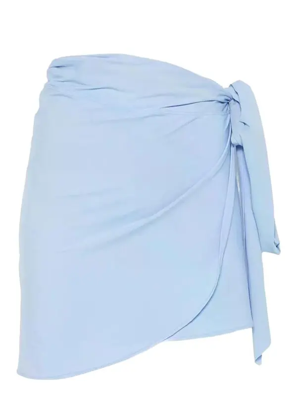 Hunza G Knot-detail Beach Skirt - Blue