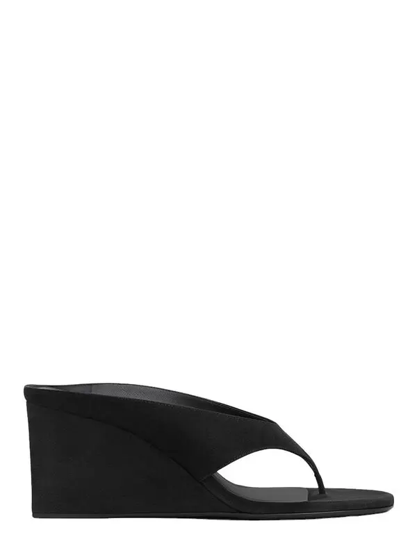 Alaïa Wedge Thong Mules 75 Noir - Yellow