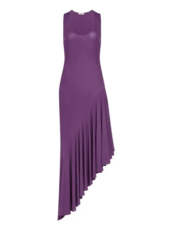 Alaïa Asymmetrical Fluid Jersey Dress - Red