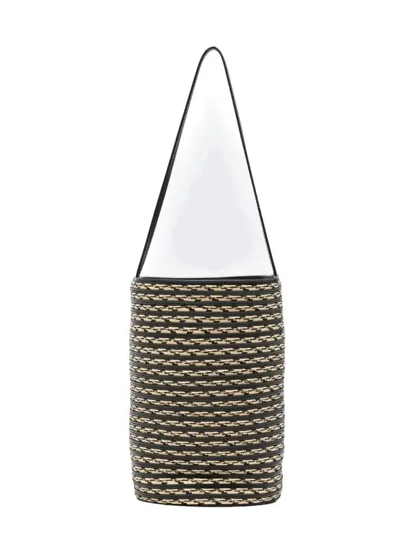 THE ROW Small Beau Raffia Tote - Black