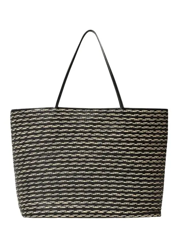 THE ROW Beau Raffia Tote - Black